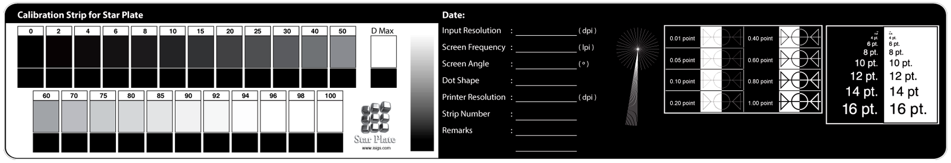 Star Plate - Graphic Republik - Negative and Positive Inkjet film