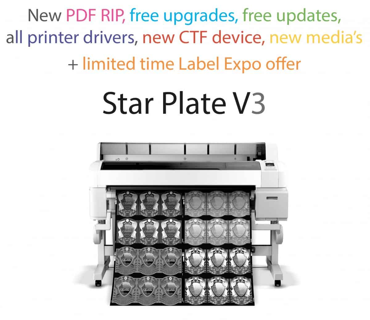 Star Plate - Graphic Republik - Negative and Positive Inkjet film